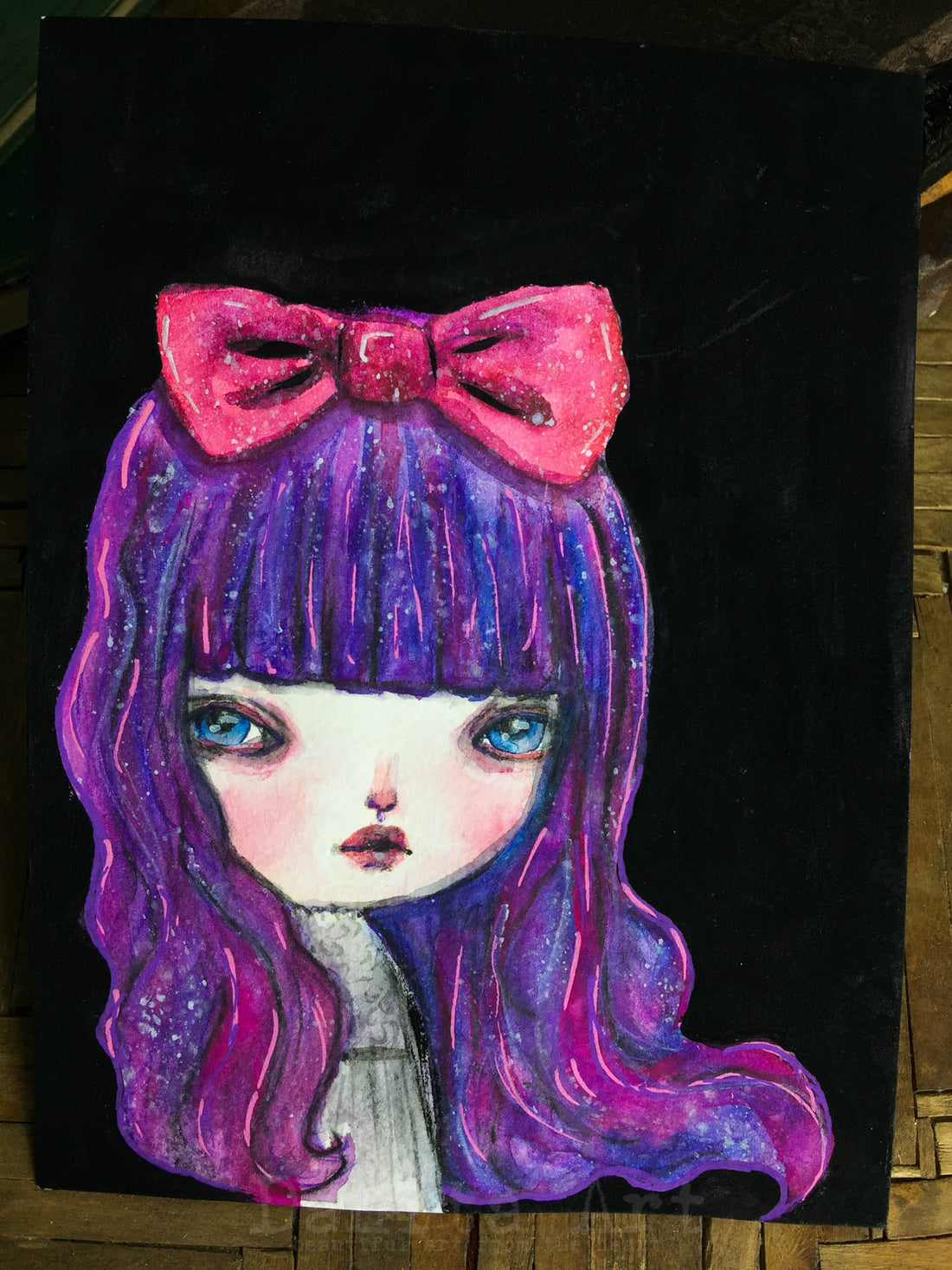 Mariella, an original watercolor painting on paper, by Danita Art