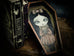 Layla, the vampire. An original mixed media painting by Danita Art.