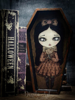 Layla, the vampire. An original mixed media painting by Danita Art.