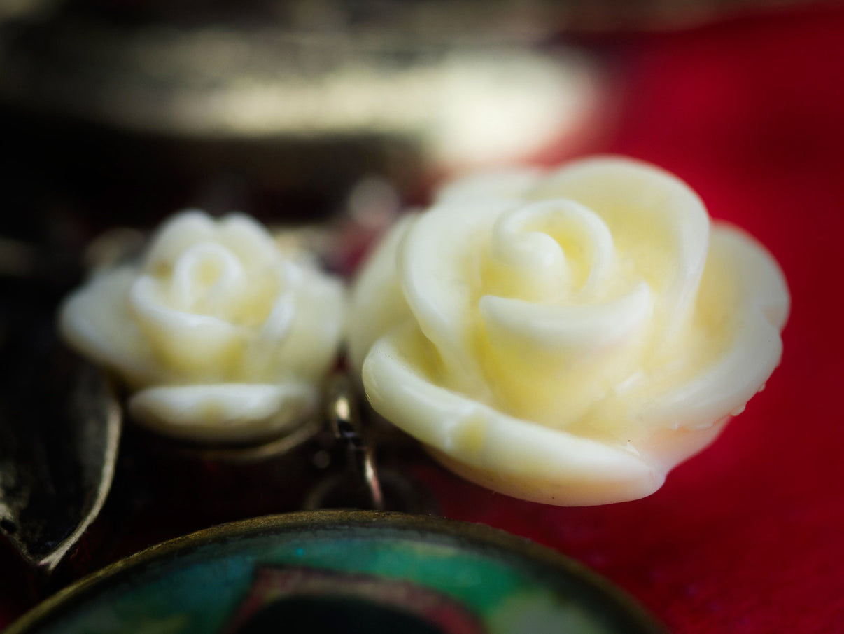 Original Danita Jewelry Necklace with Bird, Blooming Roses and Charms ...