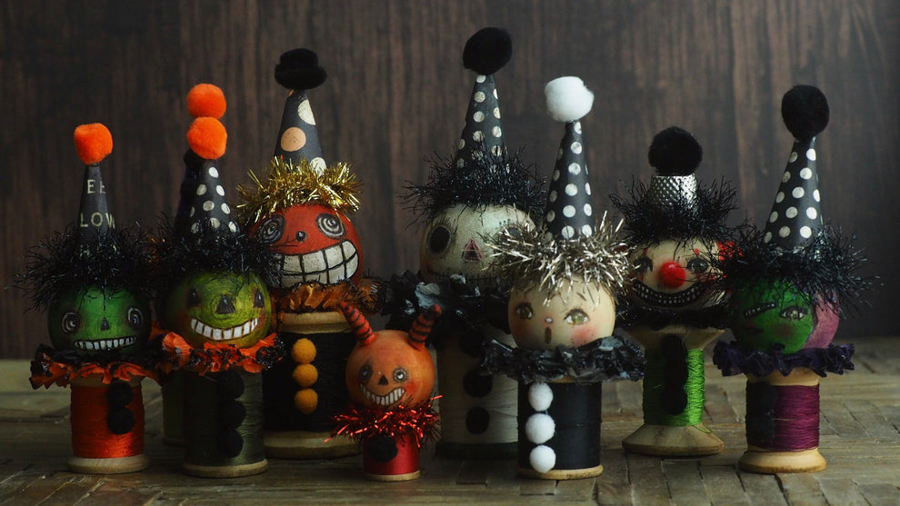 Mischievous devil demon monster vintage folk Halloween art doll Danita ...