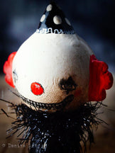 Evil creepy wood art doll by Danita Art