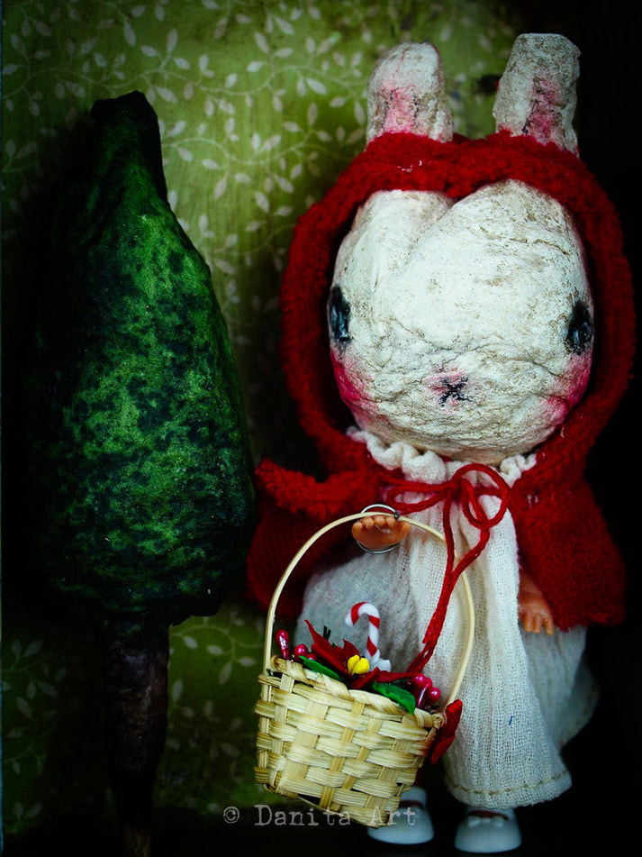 Little Red Riding Hood bunny rabbit art doll by Danita – Danita Art