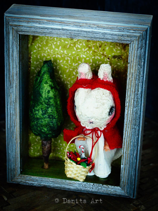 Little Red Riding Hood bunny rabbit art doll by Danita – Danita Art