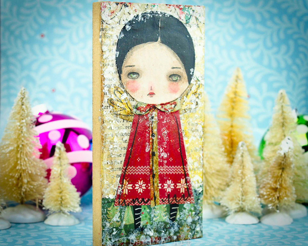 Frosty Snow Angel, an original mixed media by Danita – Danita Art